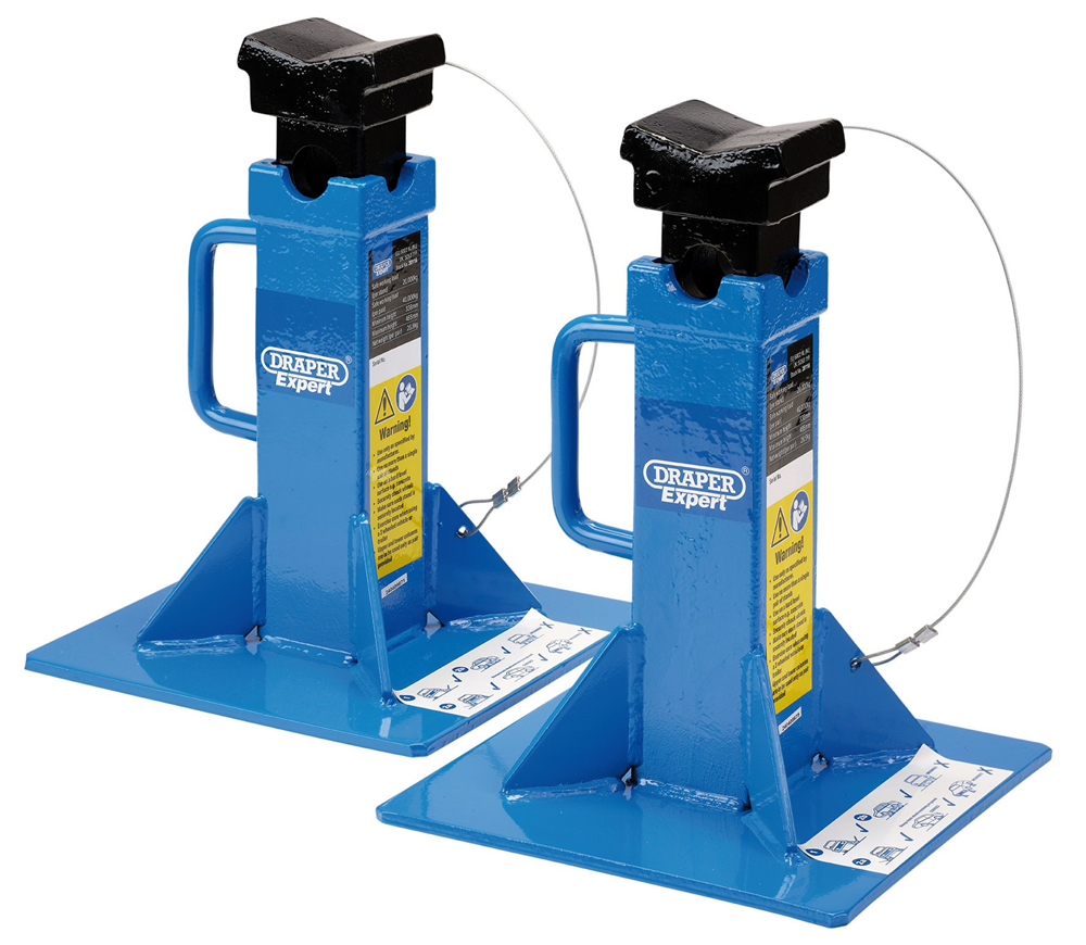 Draper 20T HEAVY-DUTY AXLE STANDS Heavy Vehicle Axle Stands, 20 Tonne ...