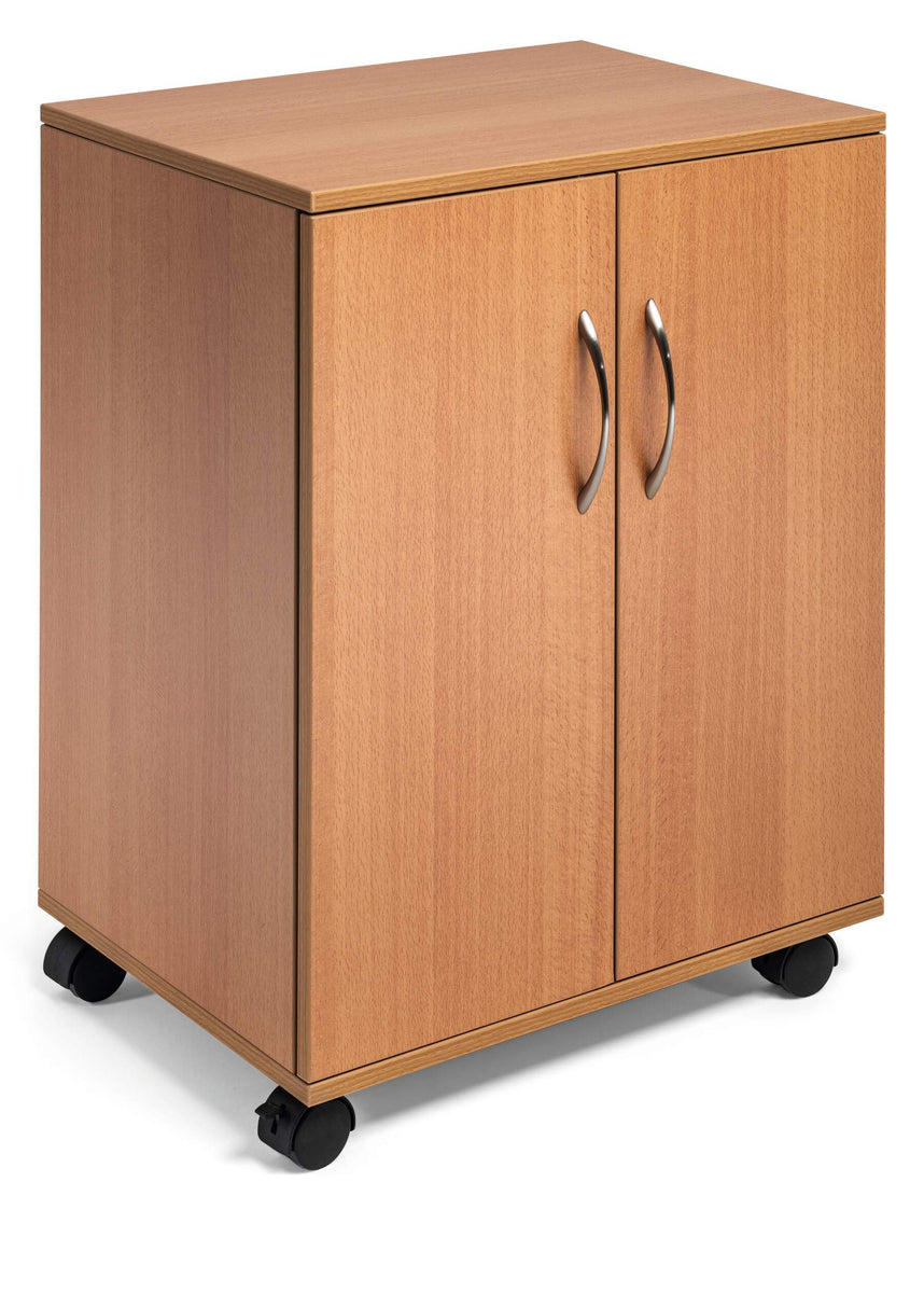 Durable 2 Door Office Filing Storage Trolley on Wheels | 75cm ...