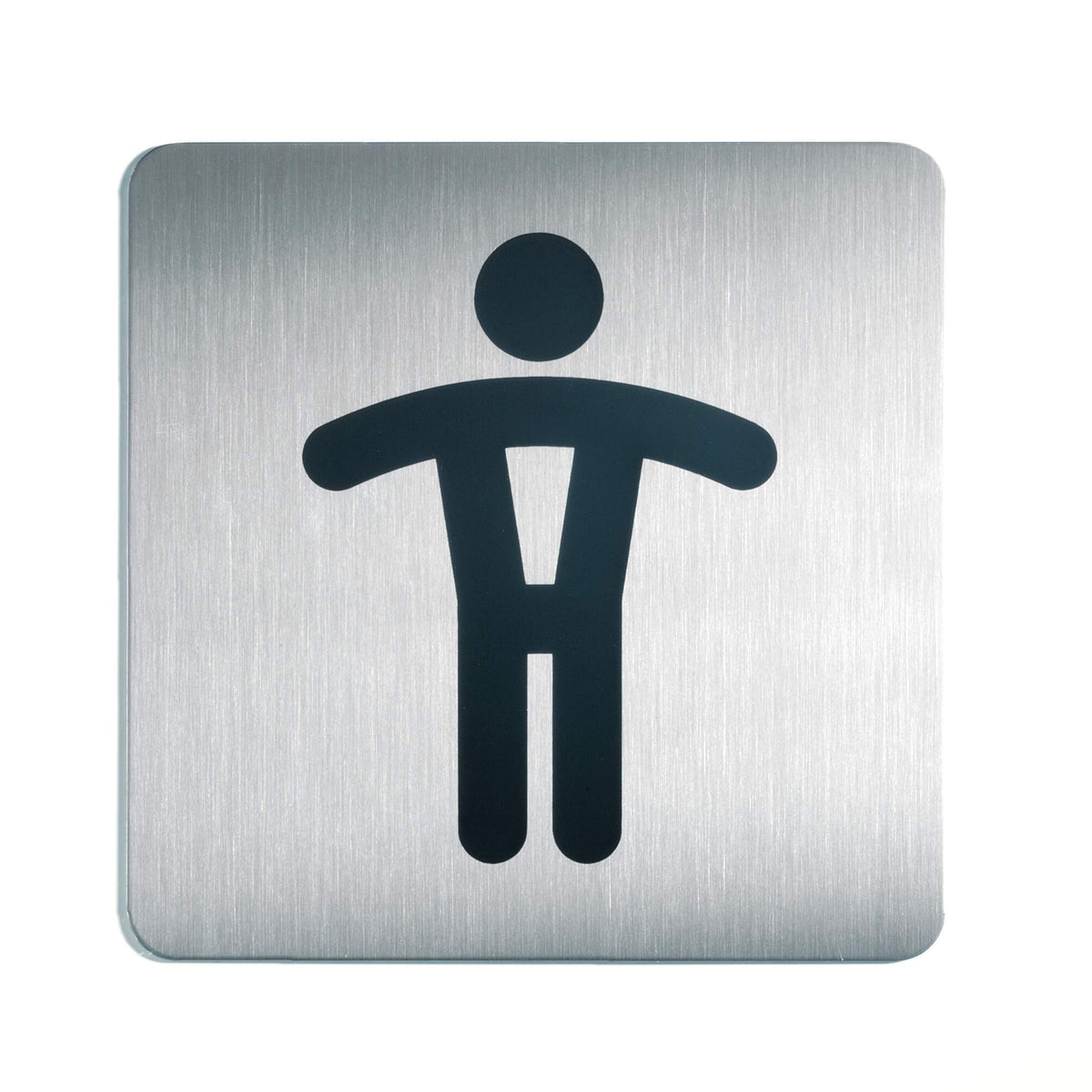 Durable Adhesive Men's WC Symbol Bathroom Toilet Sign | Stainless Stee ...
