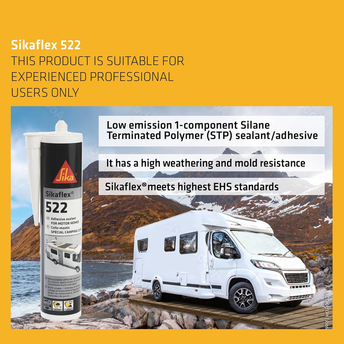 Sika Sikaflex-522 Caravan & Motorhome Adhesive Sealant Weather & Mould ...