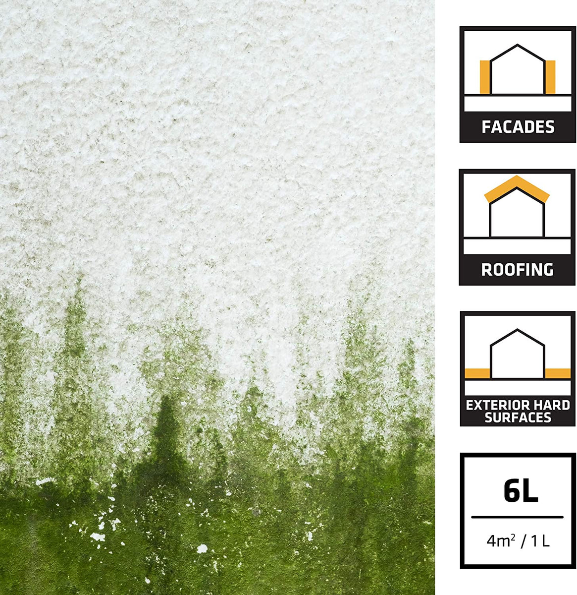 Sika Mould Buster Removes Algae Mould & Growth from Paths Patios Drive ...