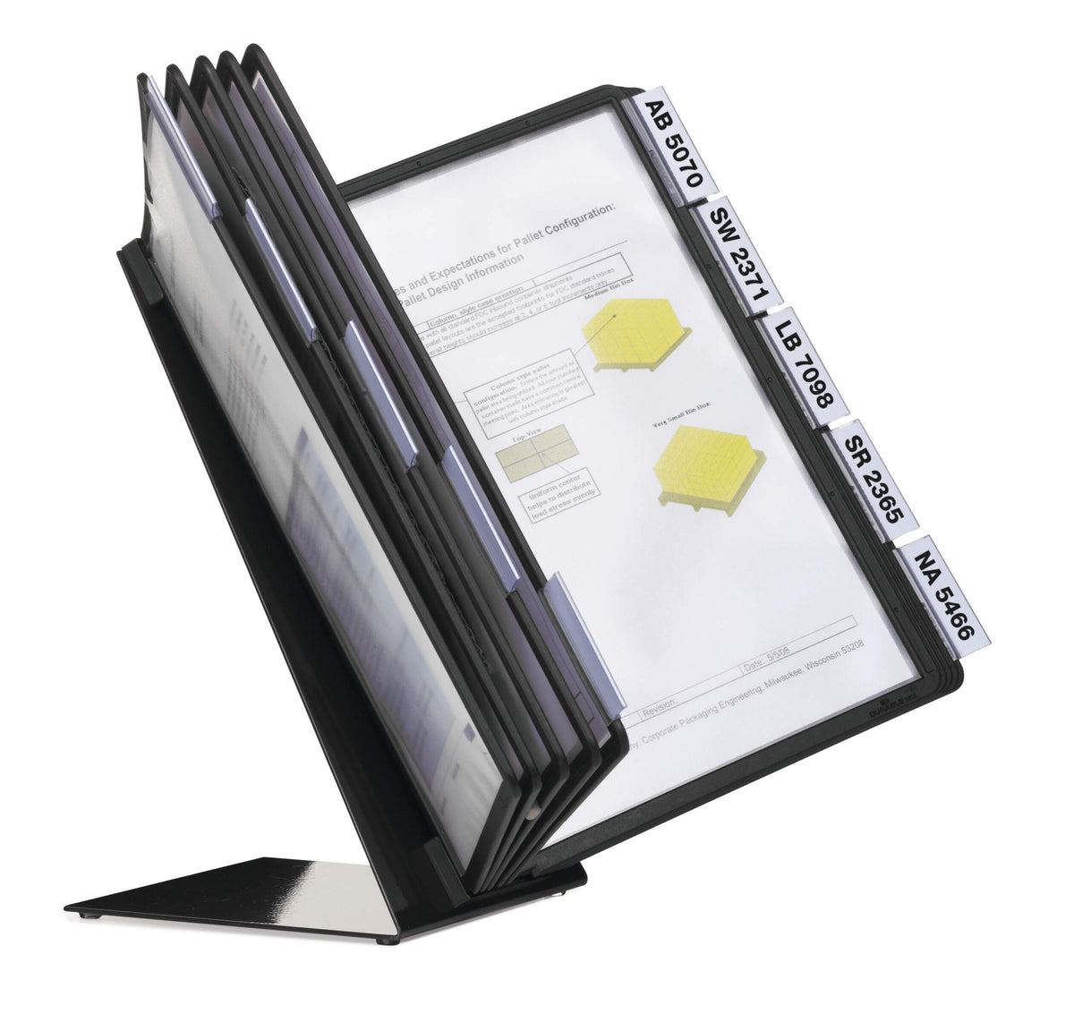 Durable VARIO TABLE 10 Display Panel Desk Stand | 10 Panels | A4 Black ...