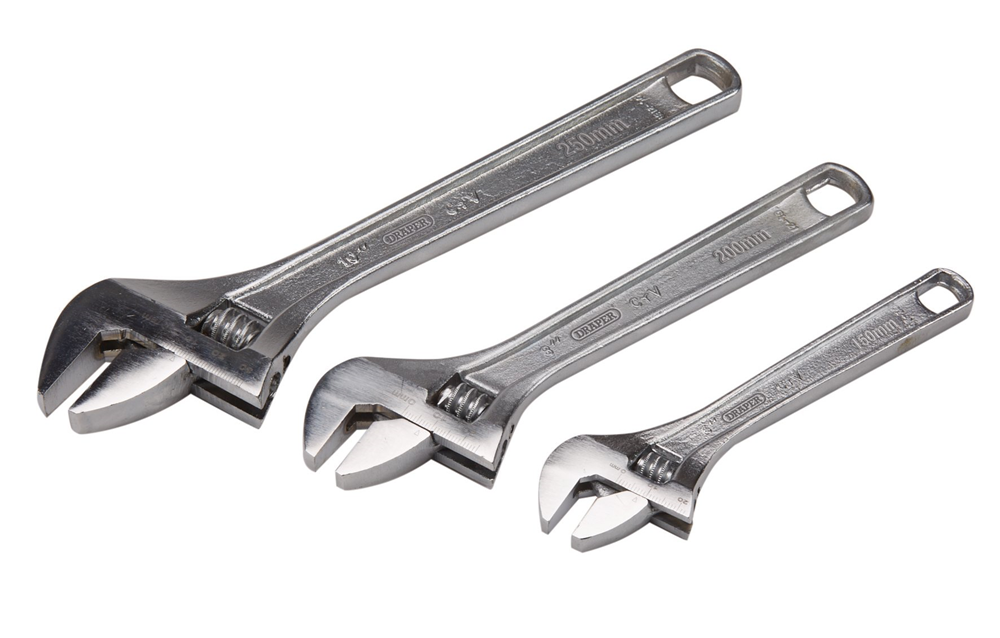 Draper 3PC ADJUSTABLE WRENCH SET 70409 Adjustable Wrench Set (3 Piece ...