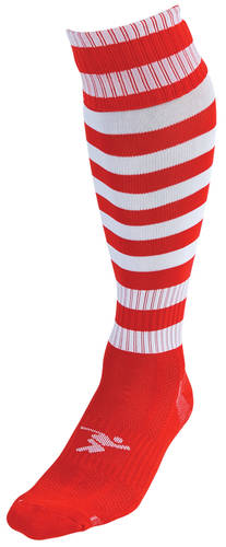 Precision Hooped Pro Football Socks Adult Red/White 45237 ...
