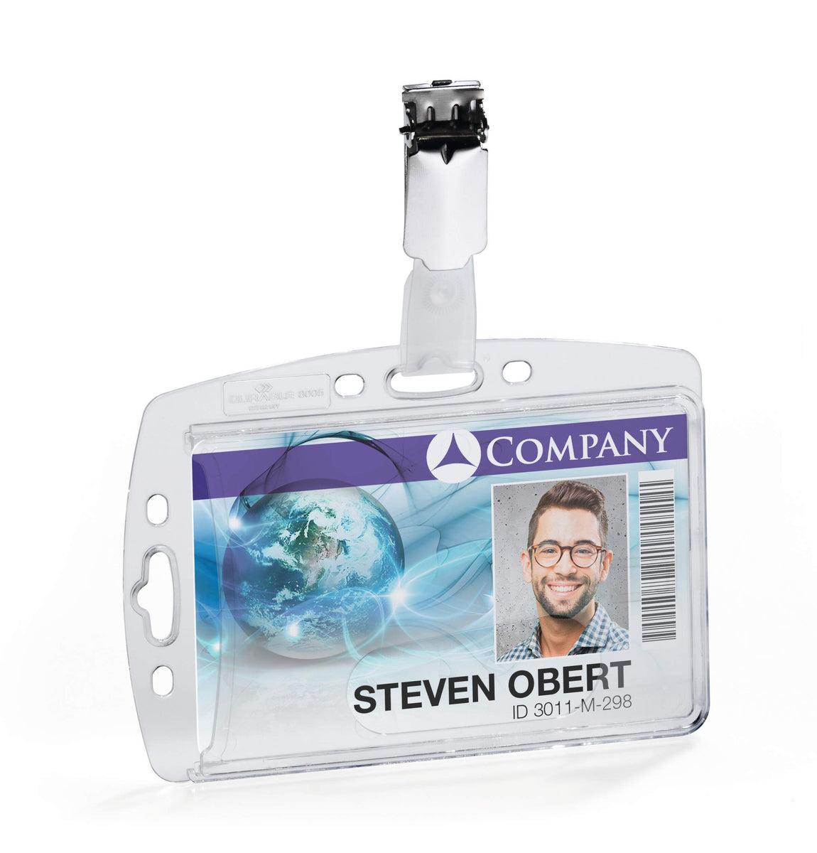 Durable Enclosed Card Security Pass ID Badge Holders with Clip | 25 Pa ...