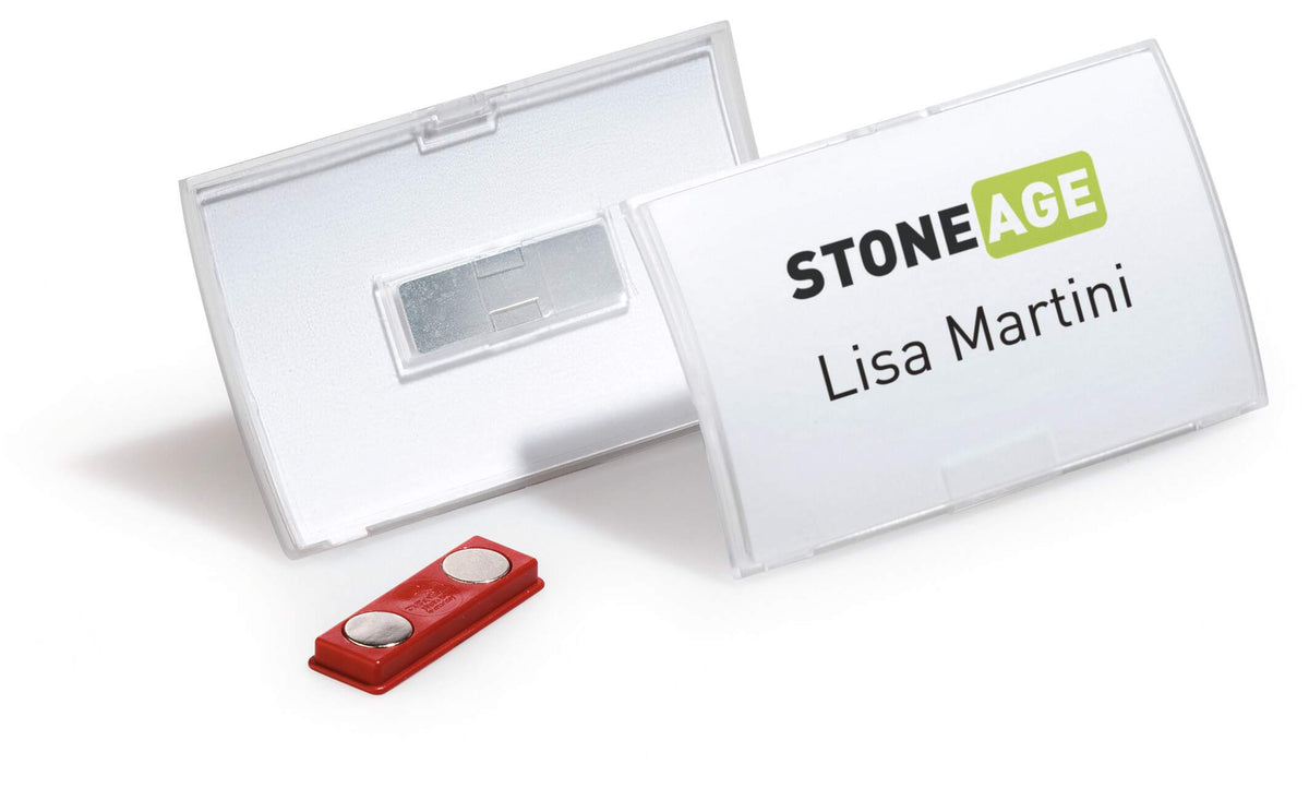 Durable CLICK FOLD Magnet Name Tag Badge Holders + Inserts | 10 Pack ...