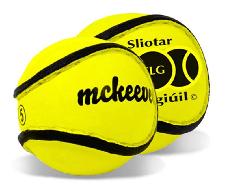 McKeever All-County Sliotar - Sizes 4 & 5 - White / Neon Yellow ...