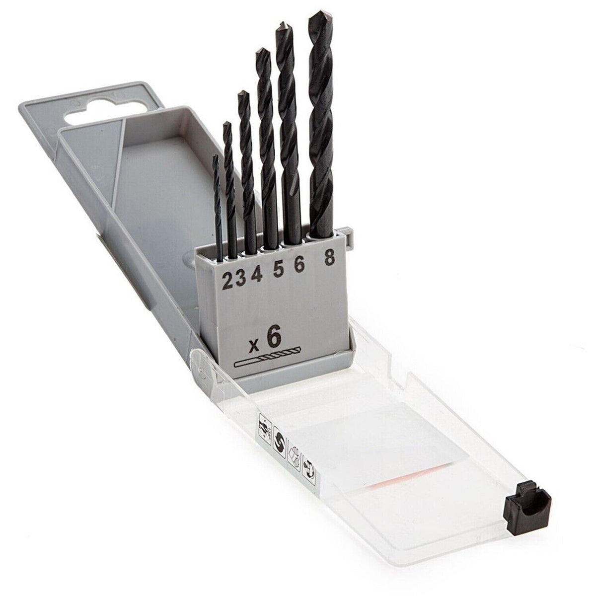 Makita P-23743 6 Piece HSS Ground Point Drill Bit Set 2mm - 8mm BITS ...