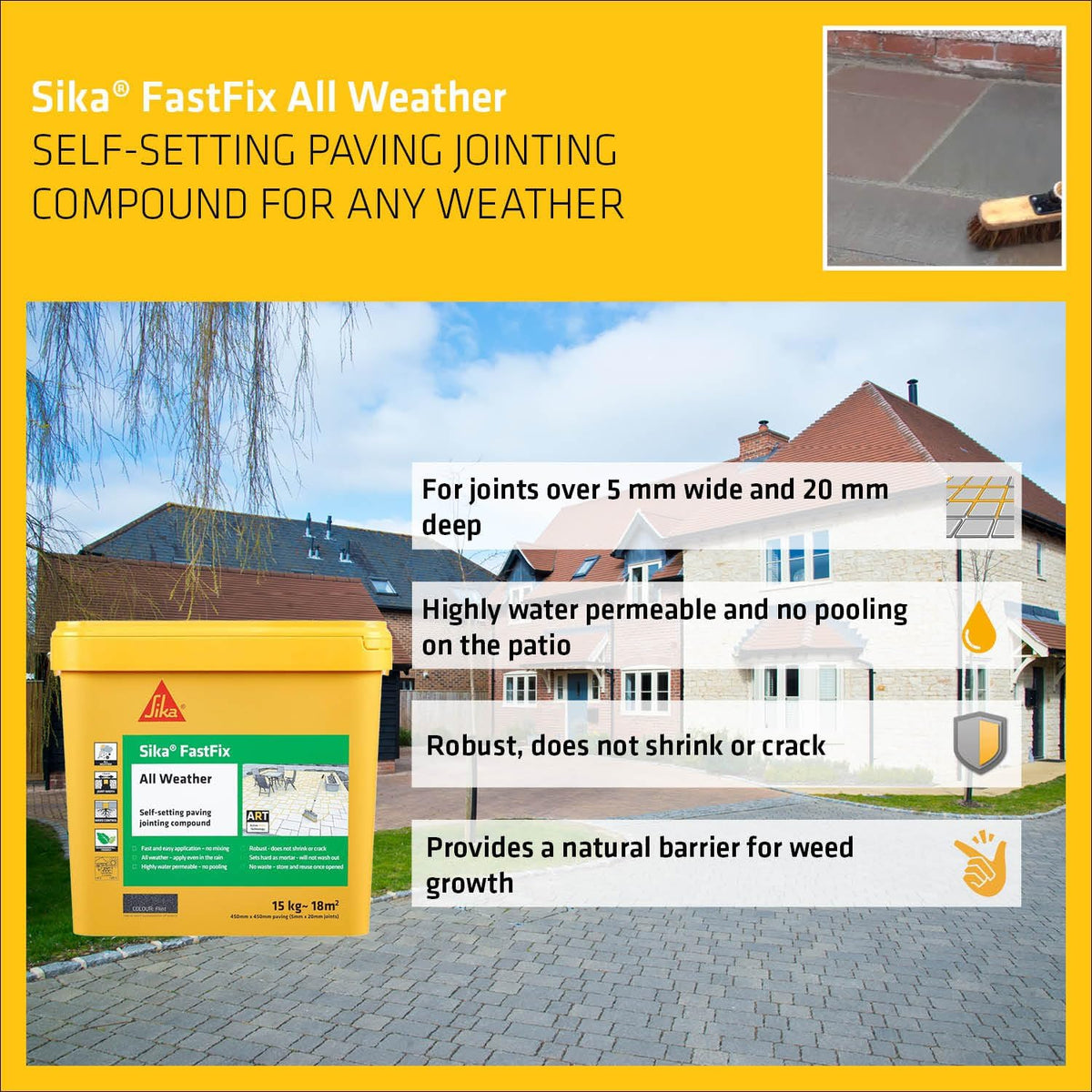 Sika FastFix All Weather Self-Setting Paving Jointing Compound ALL COL ...